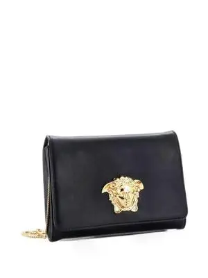 Versace Medusa Chain Leather Small Clutch Bag