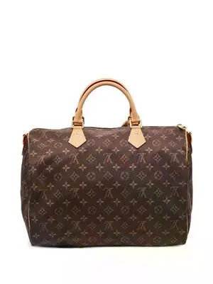 LOUIS VUITTON Speedy 40 Bandoulière Monogram Patterned Duffel Bag