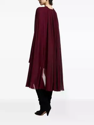 Essentiel Antwerp Kaydence Cape-overlay Gathered-back Asymmetric Mini Dress