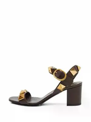 Valentino Garavani Roman Stud Ankle Strap Sandals - Brown