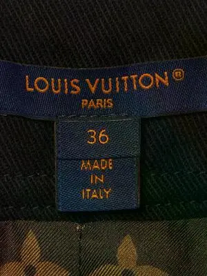 LOUIS VUITTON Plaid-pattern Buttoned Skirt