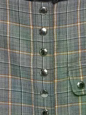 LOUIS VUITTON Plaid-pattern Buttoned Skirt