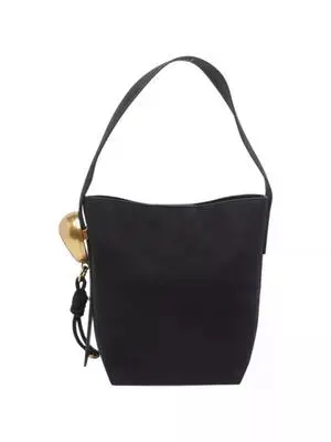 V°73 Azzurrite Logo-plaque Bucket Bag - Black