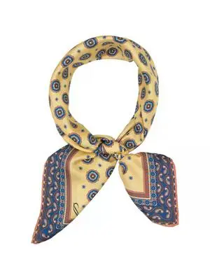ELIZABETTA Orsini Medallion-print Neckerchief - Neutrals