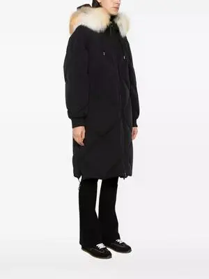SEA WING Fur-trim Diamond-quilted Coat