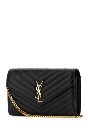 Saint Laurent Leather Cassandre Clutch