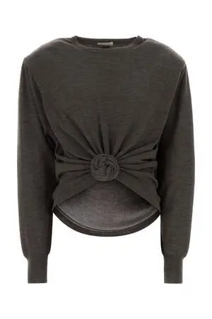 Magda Butrym Mud Wool Sweater - Brown