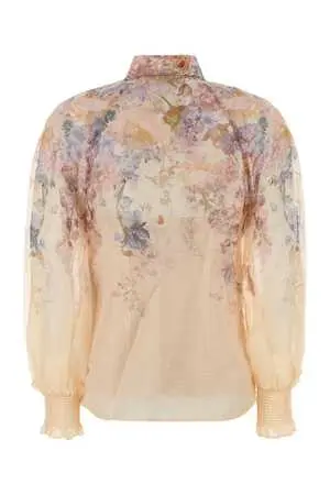 Zimmermann Printed Linen Blend Ascent Shirt - Multicolor