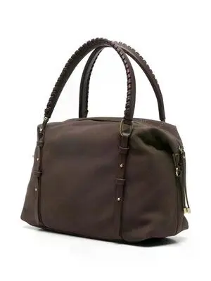 CAFÈNOIR Stud-embellished Whipstitched Tote Bag