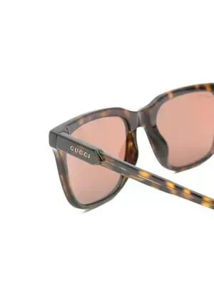 Gucci Tortoiseshell-effect Square-frame Sunglasses