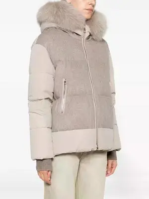 SEA WING Faux-fur Trim Hooded Jacket