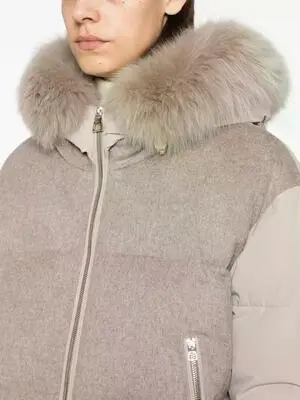 SEA WING Faux-fur Trim Hooded Jacket