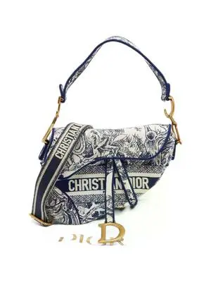 Dior 2021 Saddle Toile De Jouy Shoulder Bag
