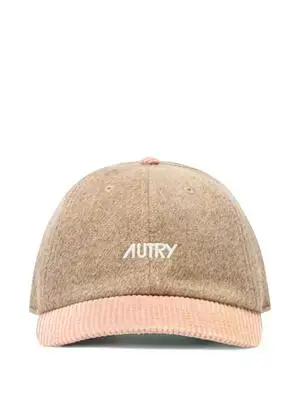 AUTRY Wool Baseball Cap With Embroidered Logo - Neutrals