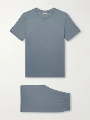 Zimmerli Sea Island Cotton-jersey Pyjama Set - Blue