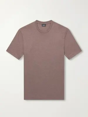 Zimmerli Sea Island Cotton-jersey T-shirt - Brown