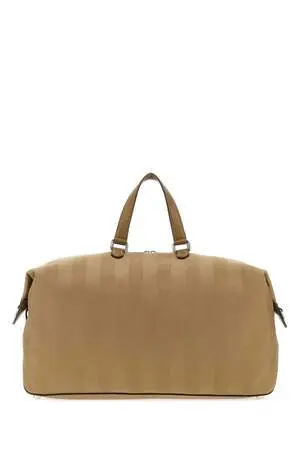 Fendi Beige Canvas Lui 48 Travel Bag - Brown