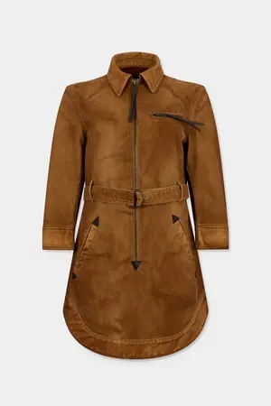 Dsquared2 Weathered Suede Carpenter2 Dress - Red