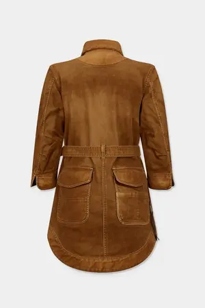 Dsquared2 Weathered Suede Carpenter2 Dress - Red