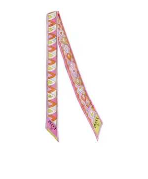 Emilio Pucci Graphic Print Skinny Scarf - Multicolor