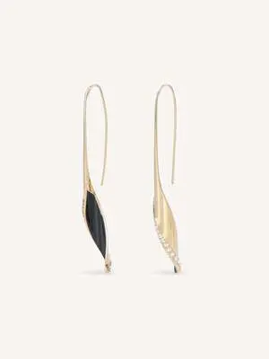 Balmain Organic Twist Earrings In Lacquered Brass