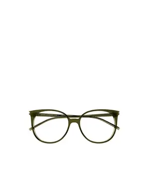 Saint Laurent Round Frame Glasses - Green