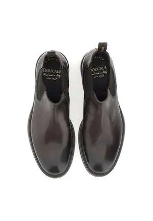 DOUCAL'S Round-toe Slip-on Boots