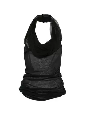 Rick Owens Sunburn Halter Top - Black