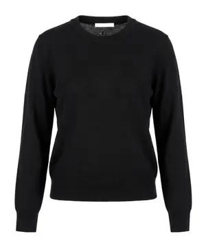 Patrizia Pepe Crew-neck Long-sleeve Sweater - Black