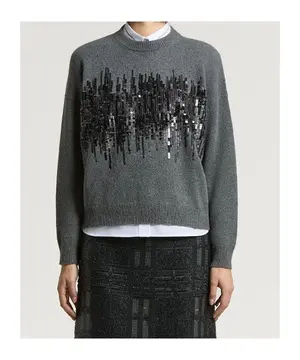Peserico Long-sleeved Sequin Sweater - No