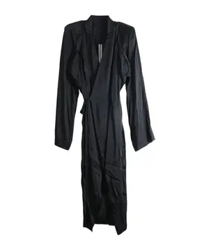 Rick Owens Wrap-style Padded-shoulder Coat - Black