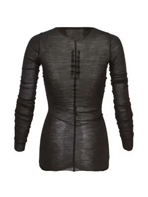 Rick Owens Long Sleeved Sheer Crewneck T-shirt - No