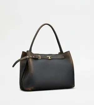 TOD'S T Signature Handbag In Leather Small