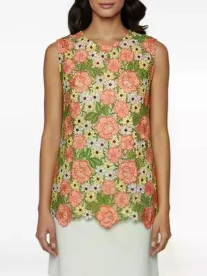 Dolce & Gabbana Floral-lace Sleeveless Top