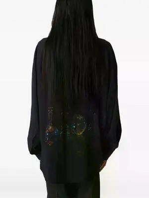 MAGLIANO Glass-print Long-sleeve Shirt