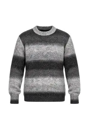 DANIELE ALESSANDRINI Gradient-effect Long-sleeve Sweater - Grey