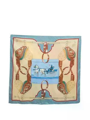 Hermès Carrick À Pompe Scarf Neutrals