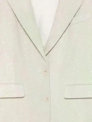 MANUEL RITZ Sequin-embellished Herringbone Blazer