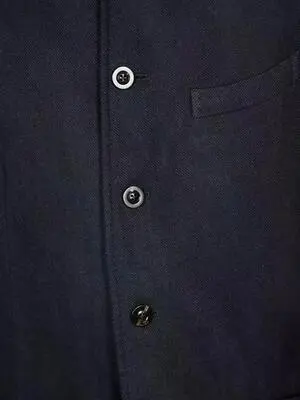 Boglioli Herringbone-weave High-neck Blazer