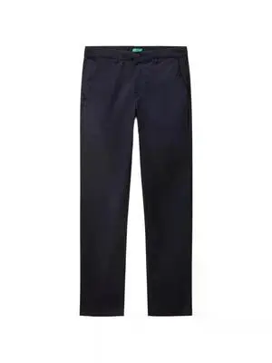 BENETTON Straight-leg Cotton Trousers - Blue