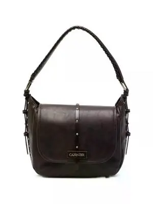 CAFÈNOIR Stud-embellished Shoulder Bag - Brown