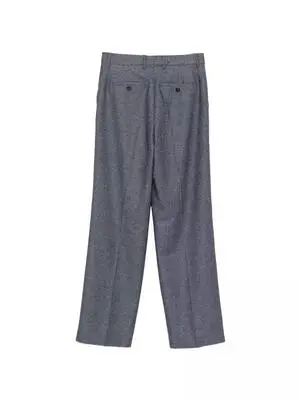 MANUEL RITZ Double-pleated Denim-effect Trousers