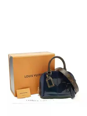 LOUIS VUITTON 2018 Alma Bb Vernis Lisse Tote Bag - Blue