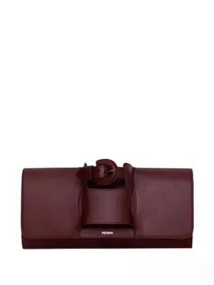 Perrin La Parisienne Buckle-strap Clutch Bag - Red