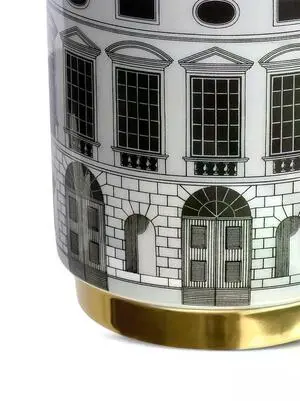 FORNASETTI Architettura Print Gold-tone Base Candle