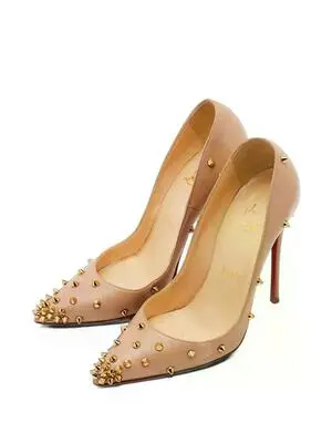 CHRISTIAN LOUBOUTIN Degraspike Leather Heeled Pumps