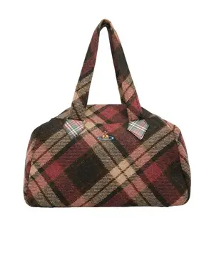 VIVIENNE WESTWOOD Check Patterned Archive Large Tote Bag