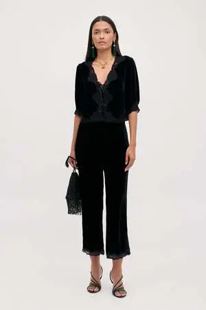 Rixo Mireille Velvet Regular - Black