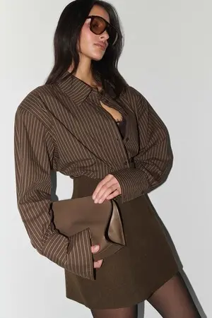 Meshki Rosalind Button Back Cotton Shirt - Brown