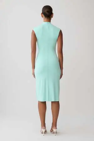 Meshki Noelle Sleeveless Roll Neck Midi Dress - Green